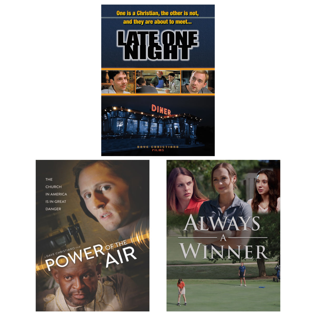 Late One Night, Power of the Air, Always A Winner - DVD - 3 Pack – ChristianFilms.com